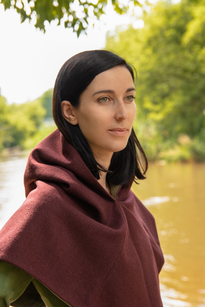 Early Medieval Hedeby Wide Warm Wool Hood With Linen Lining - Etsy