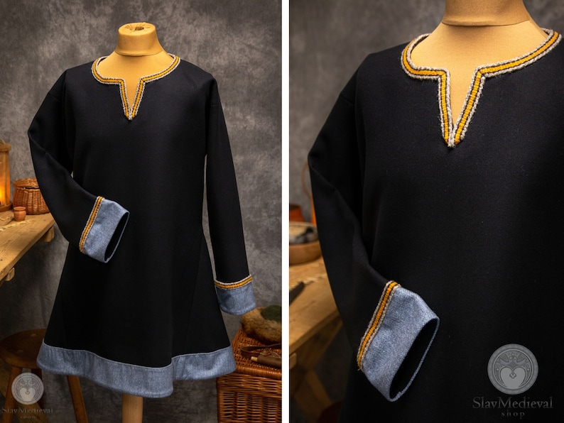 Early Medieval Scandinavian Birka Wool Tunic With Woven Trim - Etsy