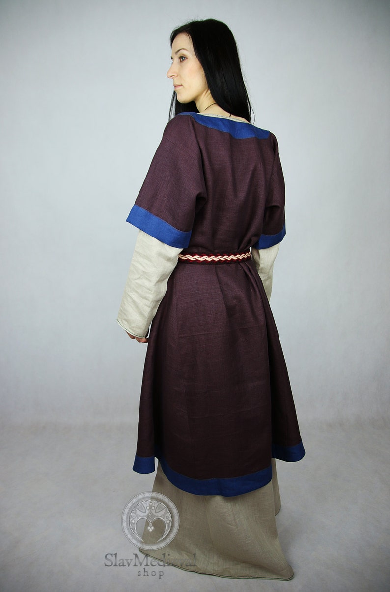 Early Medieval Warm Wool Tunic With Wool or 100% Linen Hems - Etsy