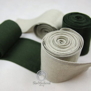 READY TO SHIP Early Medieval Linen Leg Calf Wraps for Viking Man ...