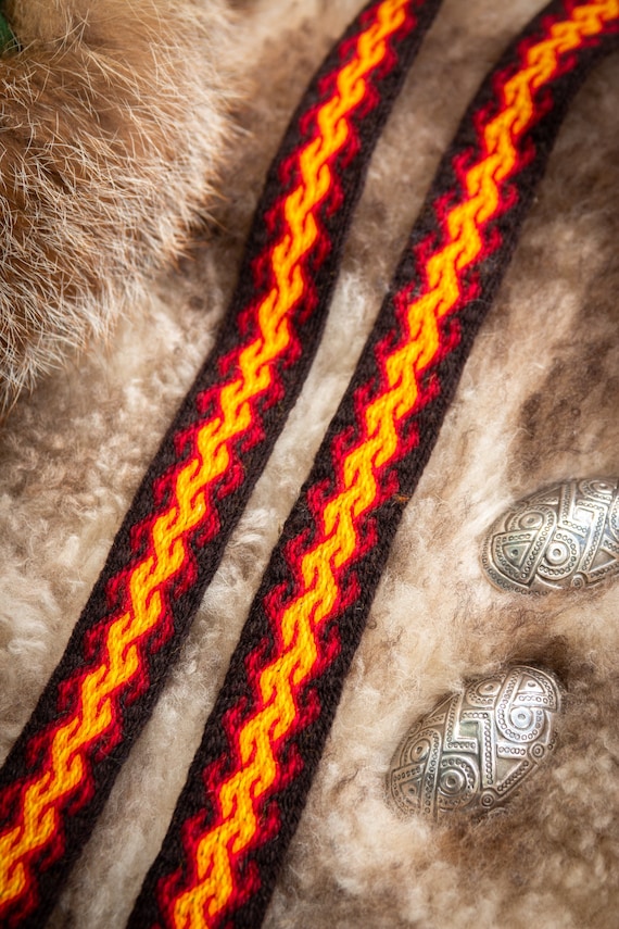 Early Medieval 100% Wool Handwoven Belt for Viking or Slavic - Etsy