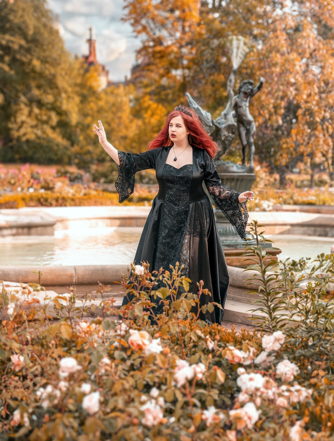 TURQUOISE MOTH Plus Size Fantasy Medieval/ren Faire Wide Laced Tied ...