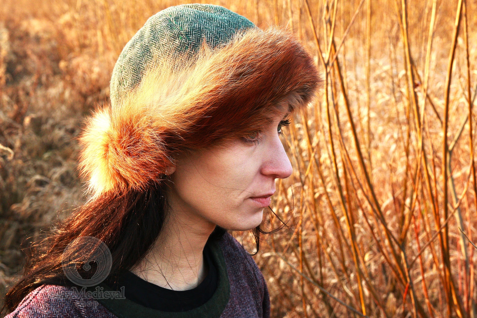 Early Medieval Birka Viking Woollen Hat With Linen Lining and Red Fox ...