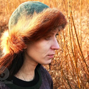 Early Medieval Birka Viking Woollen Hat With Linen Lining and Red Fox ...