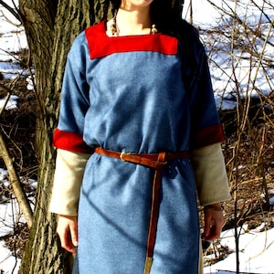 Early Medieval Slavic Kiev Rus Wool Women's Tunic With Hems for Slavic ...