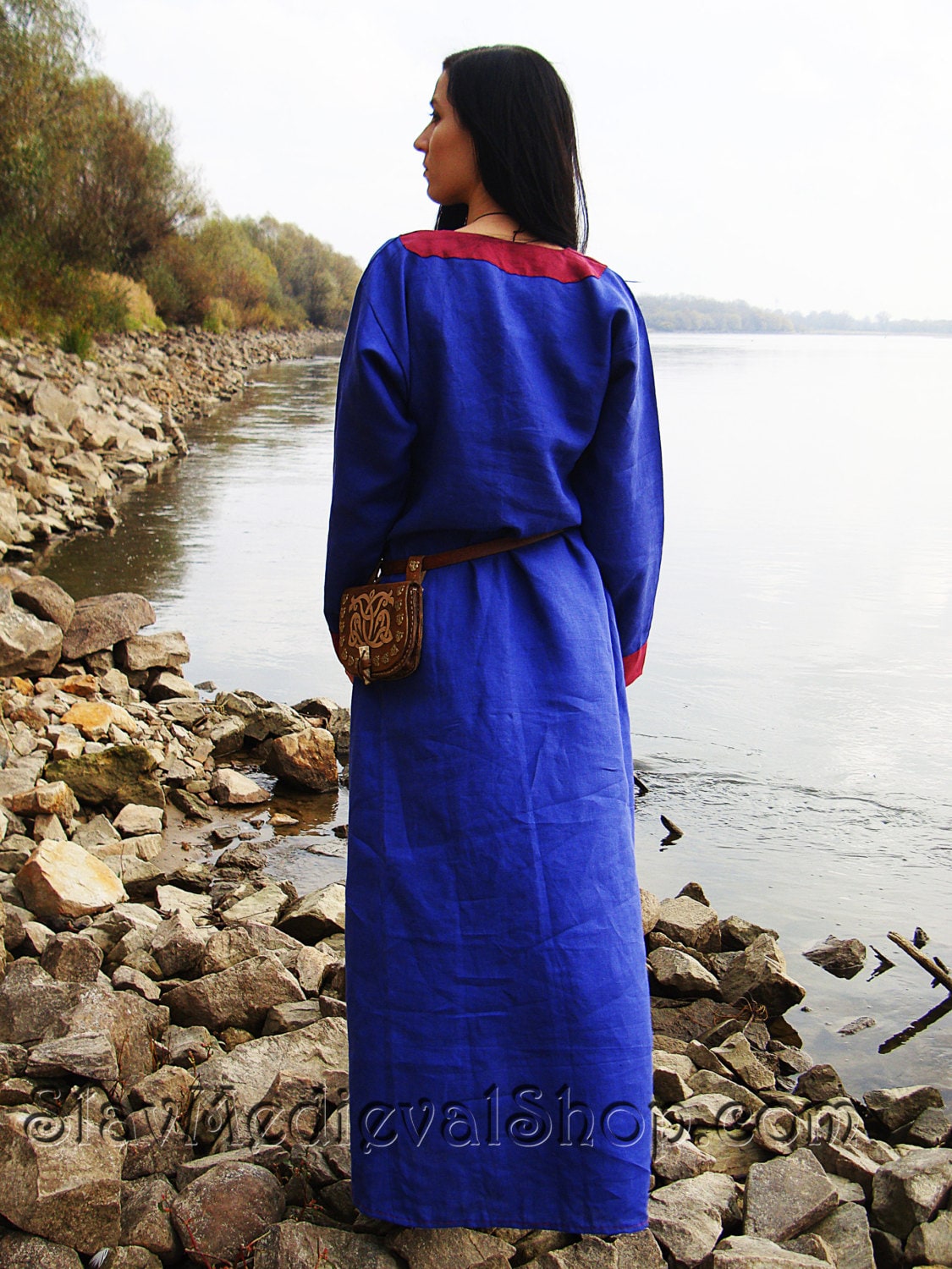 Early Medieval Viking Linen Dress With Linen Hems for Viking - Etsy