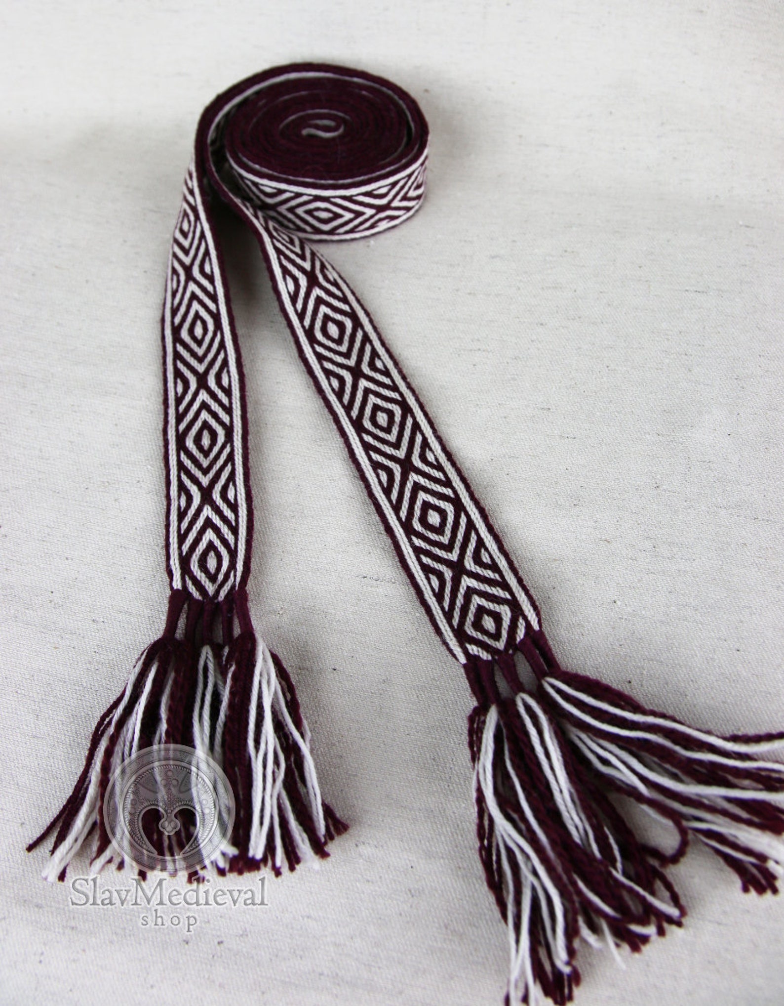 Early Medieval Woven Belt Made of 100% Wool Weaved on - Etsy