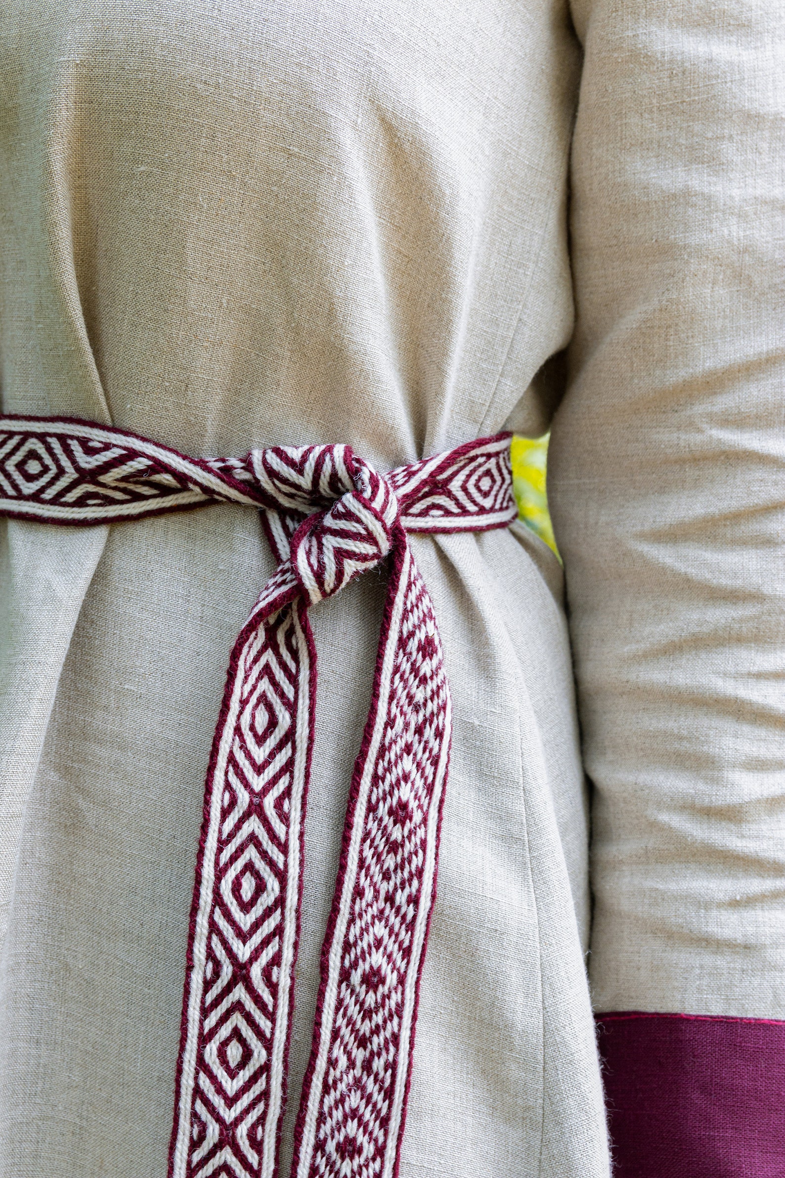 Early Medieval Linen Underdress With Linen Hems and Woven Trim - Etsy