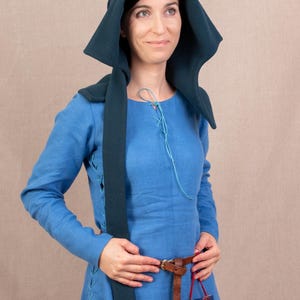Cotte Simple | Medieval Wide Linen Tied Laced Dress With Binding on ...