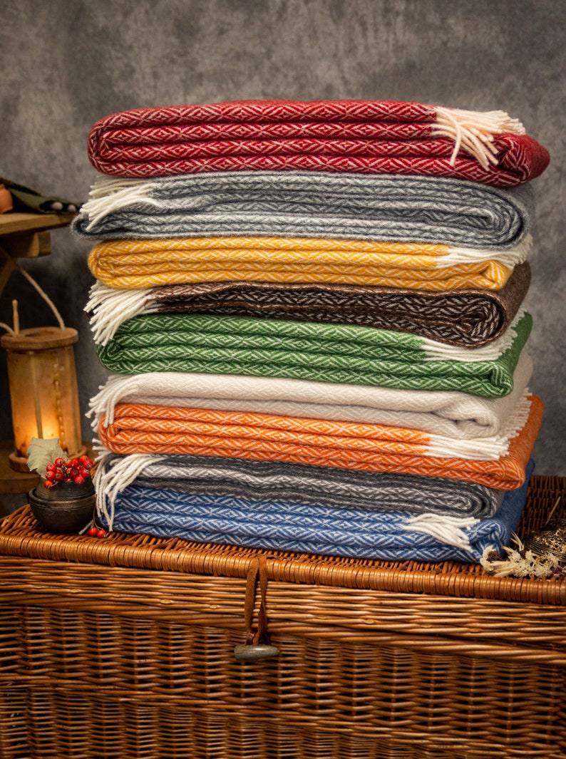 Natural 100% Pure Raw Merino Wool Blanket/cloak With Diamond - Etsy