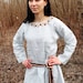Early Medieval Linen Underdress Gown With Handmade Natural Silk ...