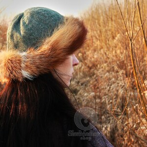 Early Medieval Birka Viking Woollen Hat With Linen Lining and Red Fox ...
