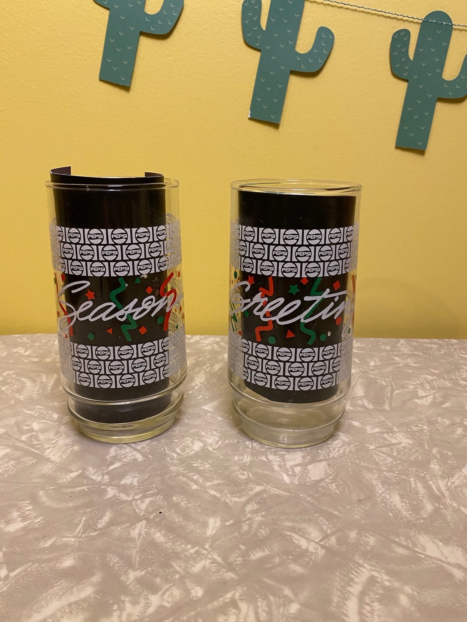 Seasons Greetings Pepsi Glasses Set of Two - Etsy