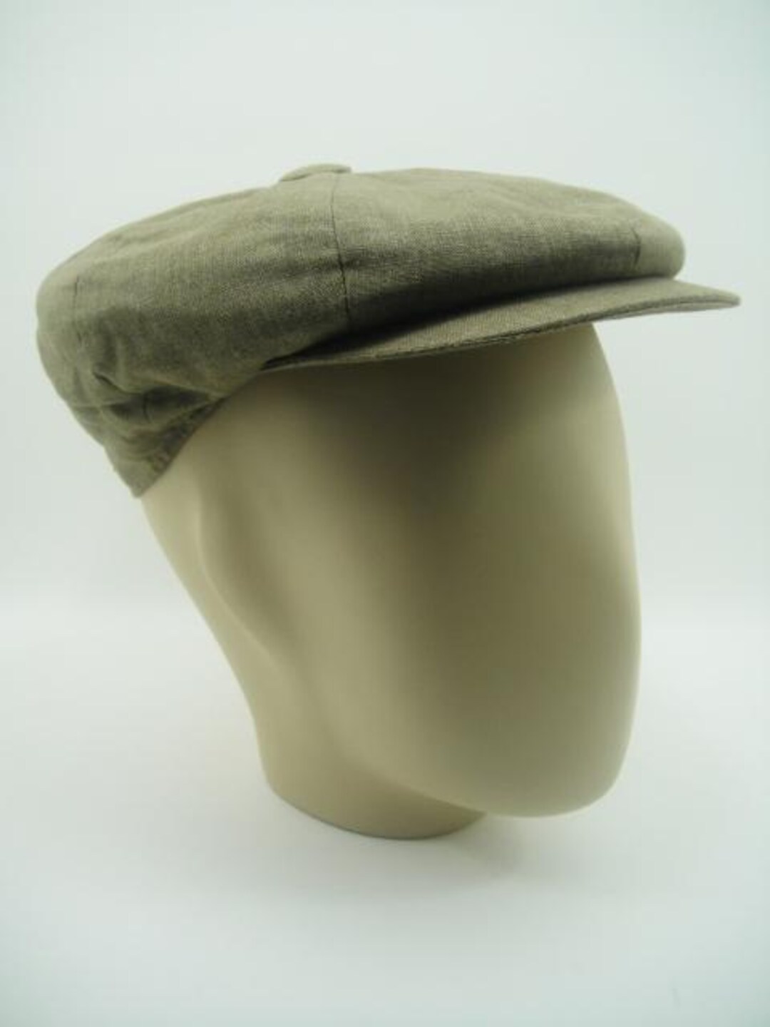 100% Linen Summer 6 Panels Cap Classic Driving Newsboy Gatsby Motoring ...