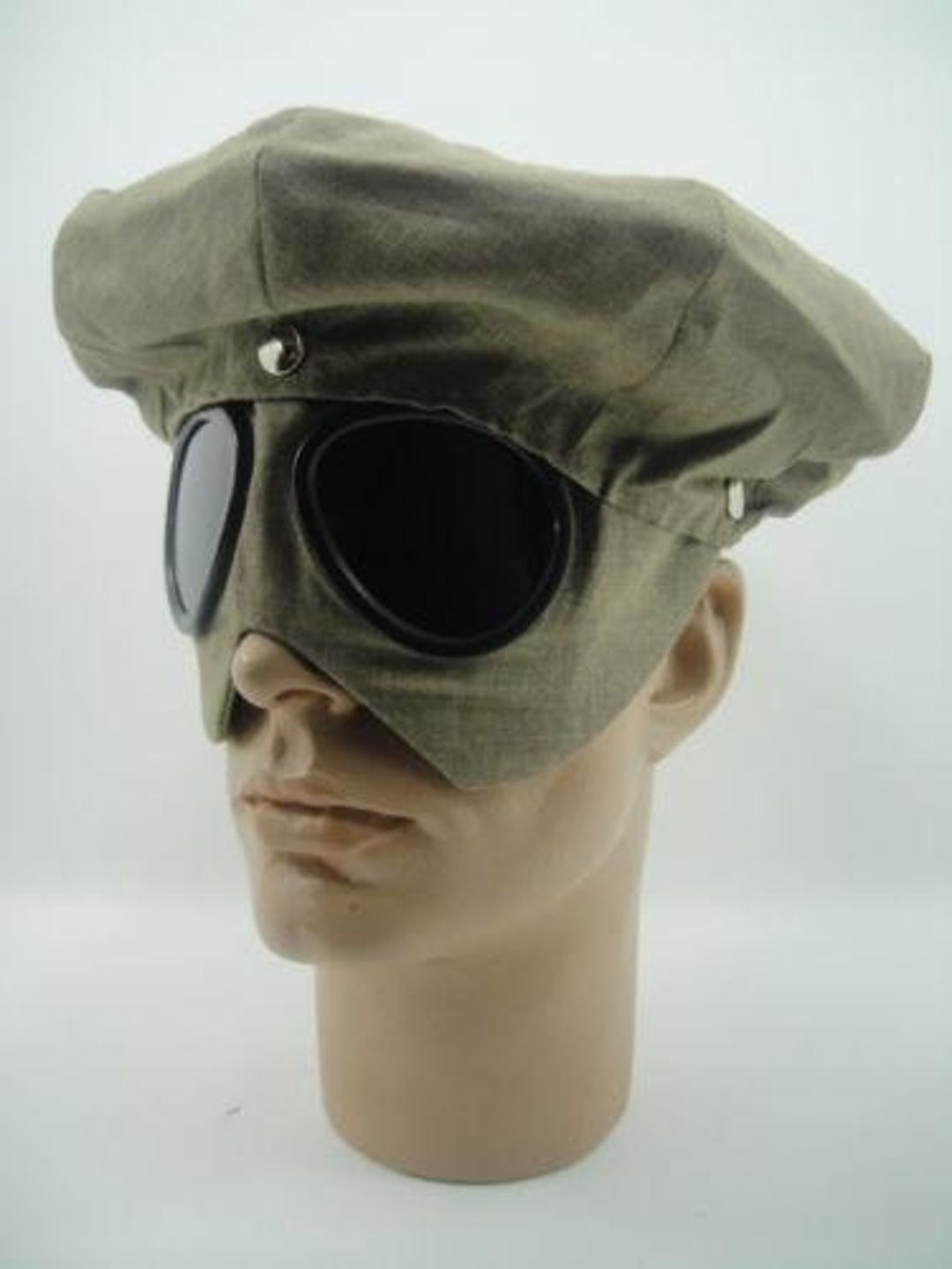 Cap & Goggles RIDER Driving Hat Convertible Vintage Car Racer ...