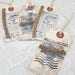 Blue and Gold Distressed Gift Tags Blue Mixed Media Gift Tags Rustic ...