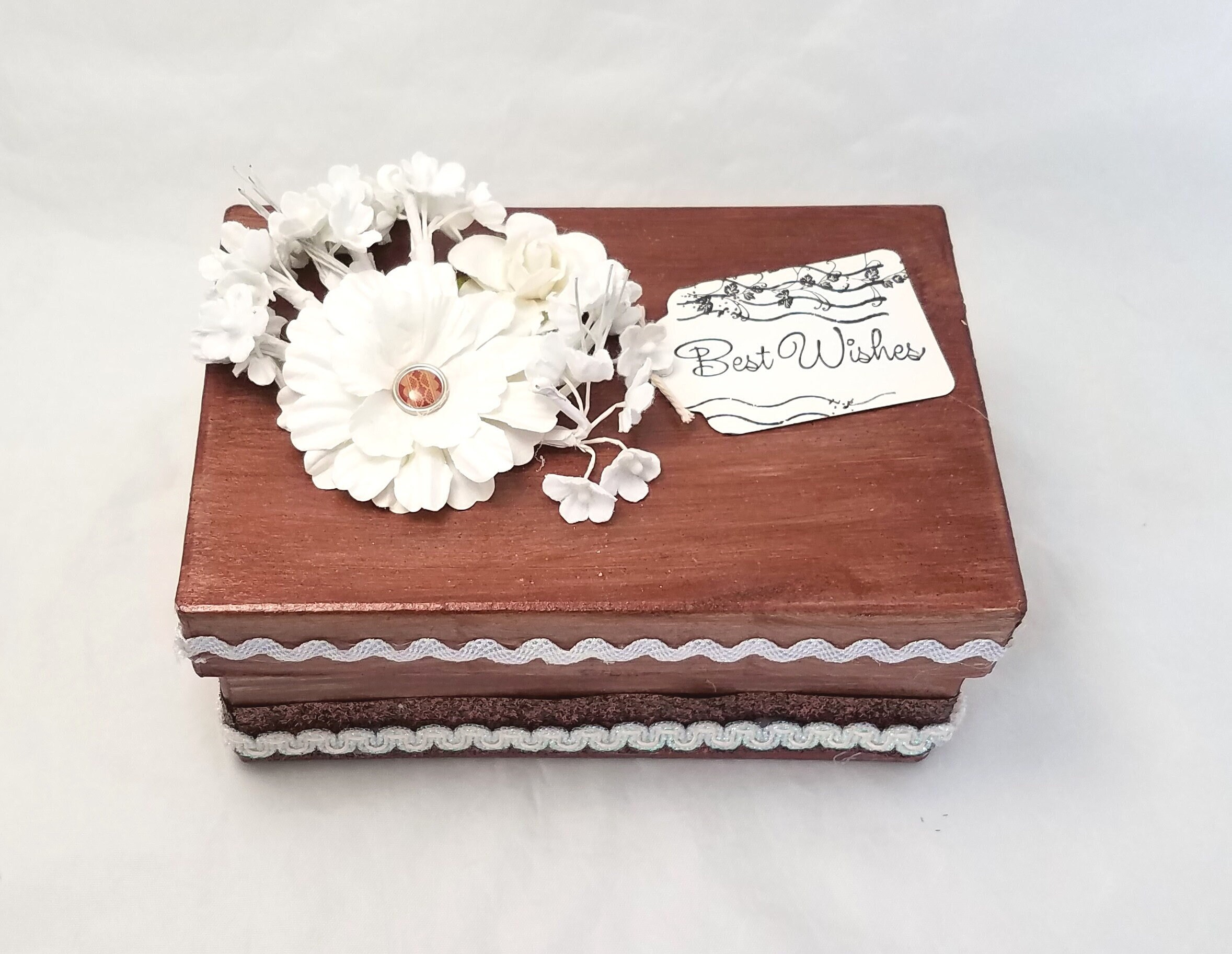 Rustic Brown and White Box Rustic Wedding Gift Box Rustic - Etsy