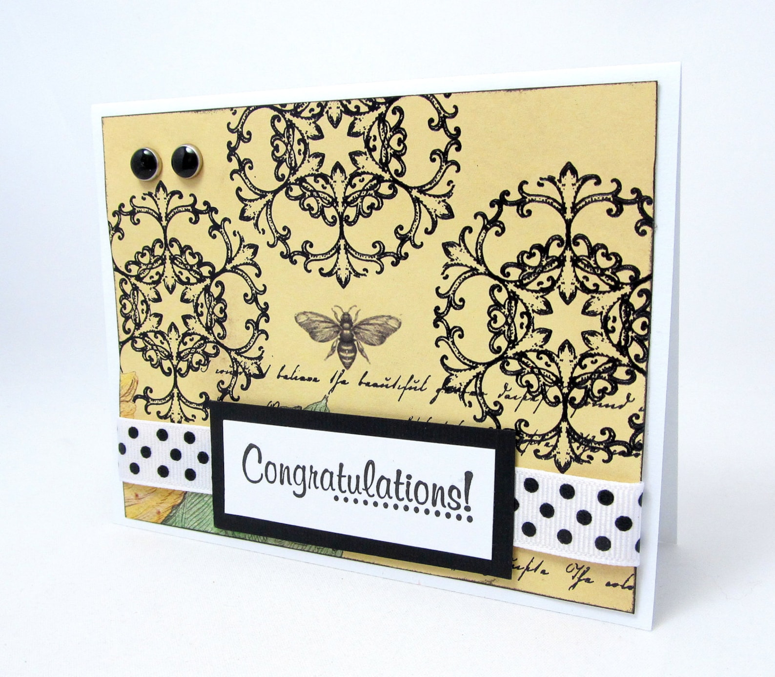 Congratulations Card - Celebratory Card - Vintage Botanical - Blank ...
