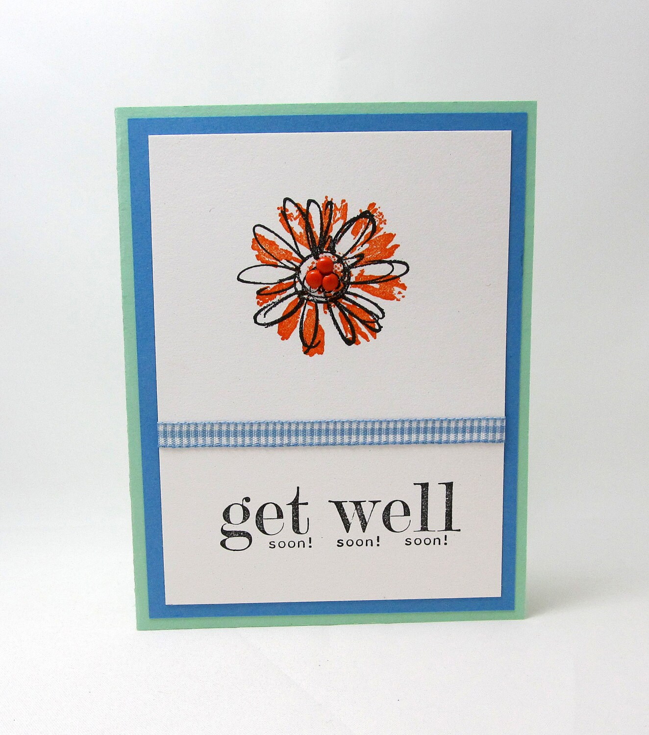 Get Well Card Get Well Soon Blank Card Orange Flower - Etsy