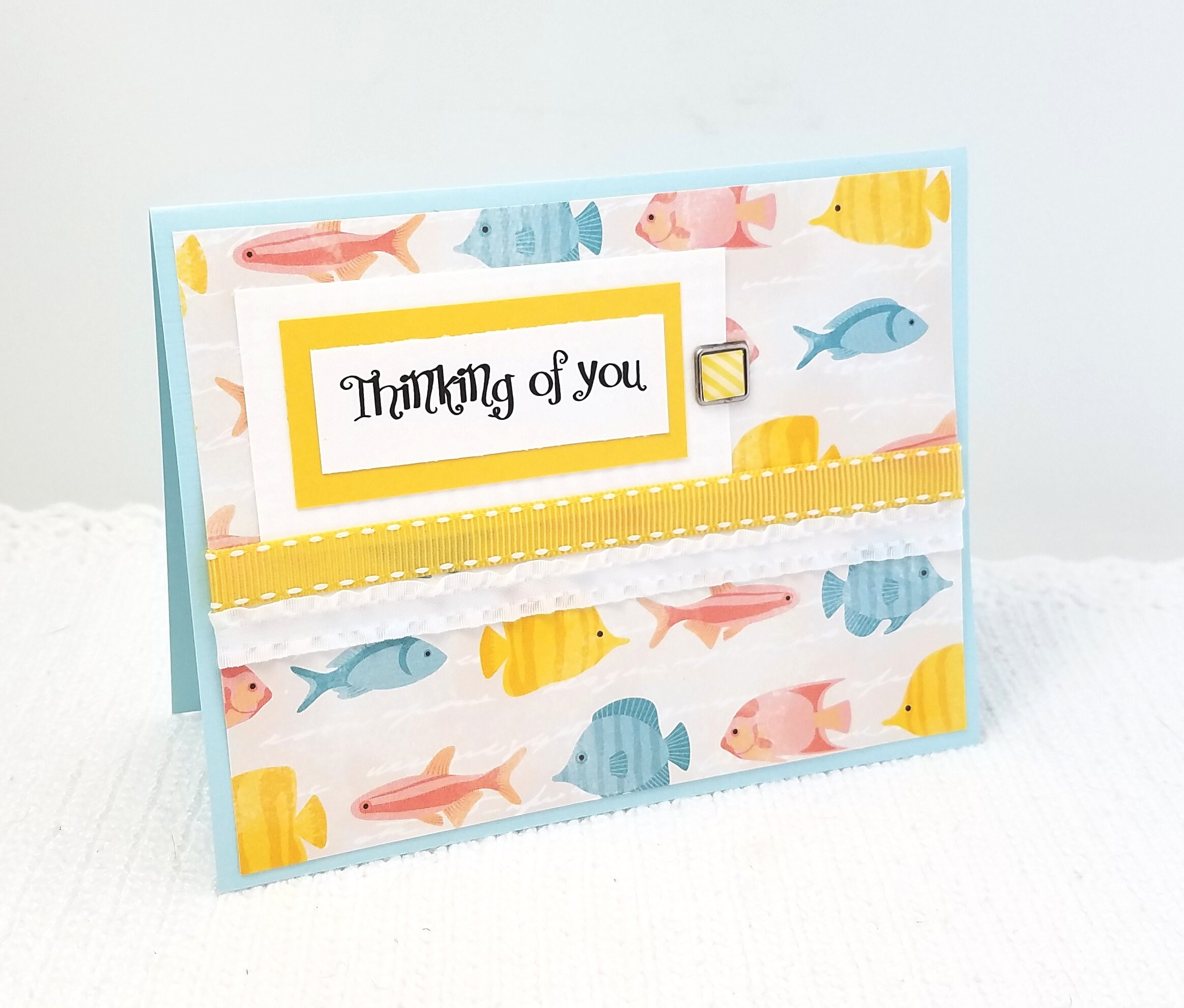 Fish Card - Yellow Fish Card - Thinking of You Card - Thinking of You ...