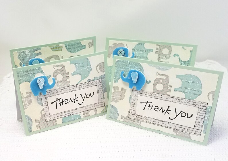 Elephant Thank You Cards Elephant Note Cards Elephant | Etsy