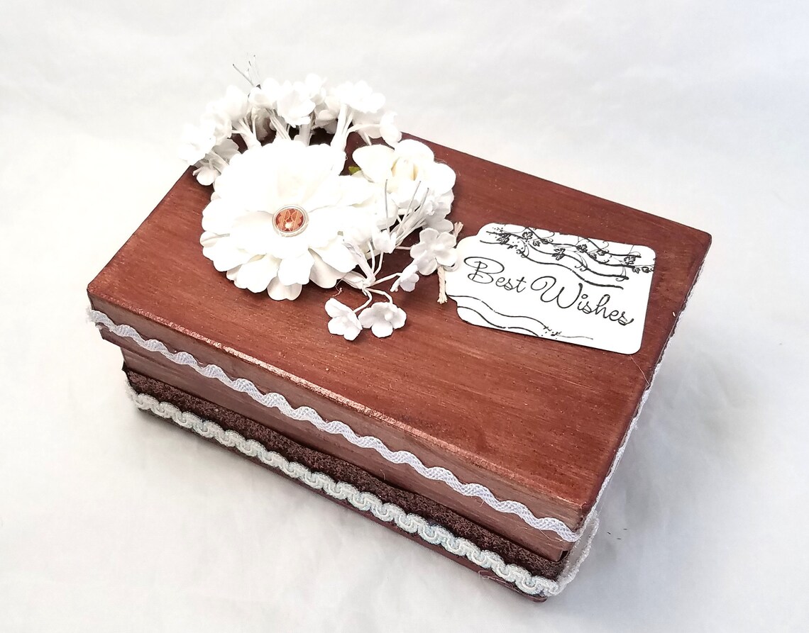 Rustic Brown and White Box Rustic Wedding Gift Box Rustic | Etsy