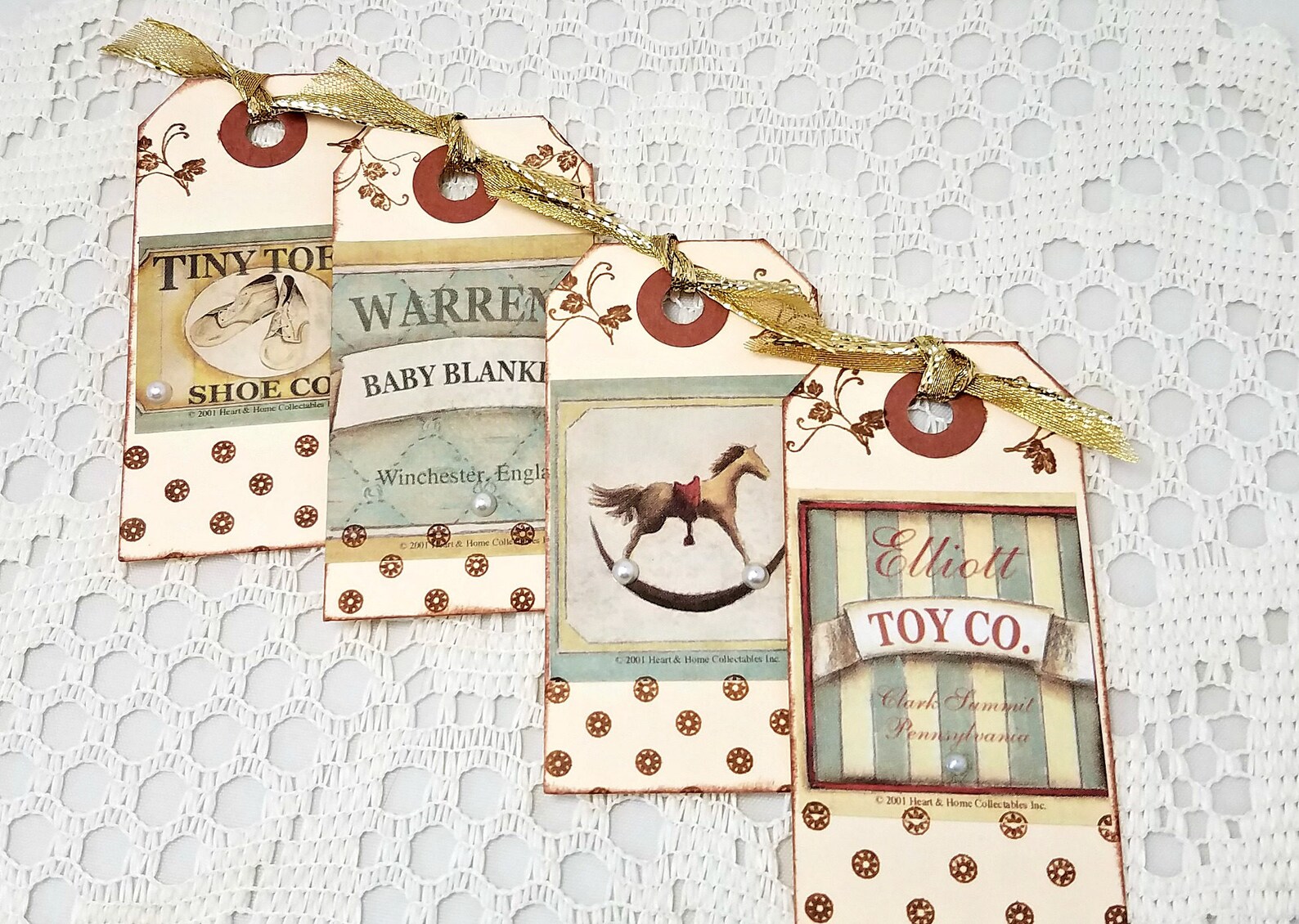 Vintage Toy Gift Tags - Set of Vintage Gift Tags - Vintage Toy Tags ...