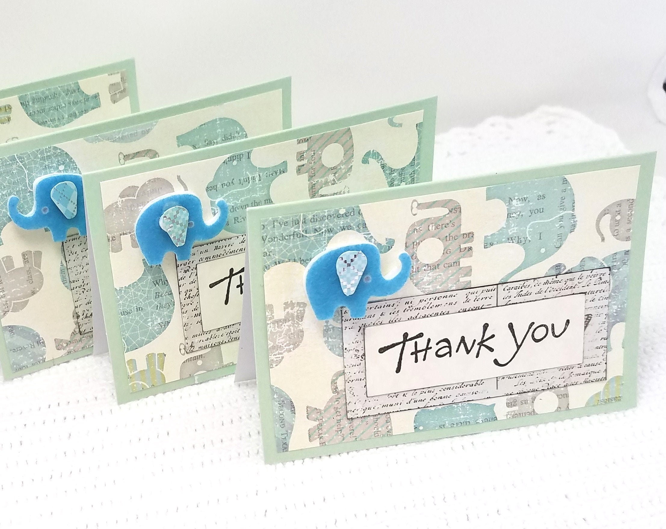 Elephant Thank You Cards Elephant Note Cards Elephant - Etsy