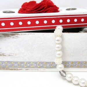 Red and White Decorative Box - Red and White Distressed Box - Red and ...