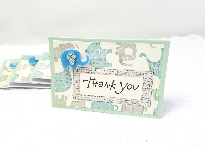 Elephant Thank You Cards Elephant Note Cards Elephant | Etsy