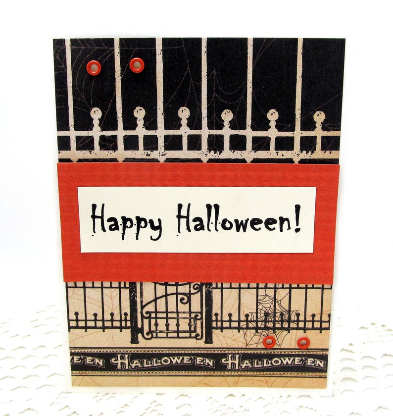 Happy Halloween Card - Halloween Card - Vintage Style - Gothic Style ...
