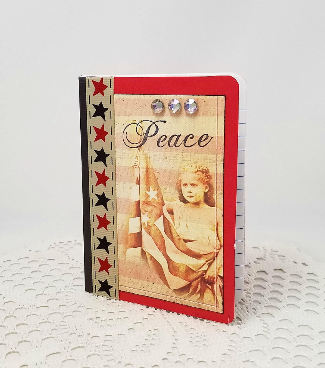 Peace Mini Journal - Mini Notebook - Patriotic Mini Journal - Americana ...