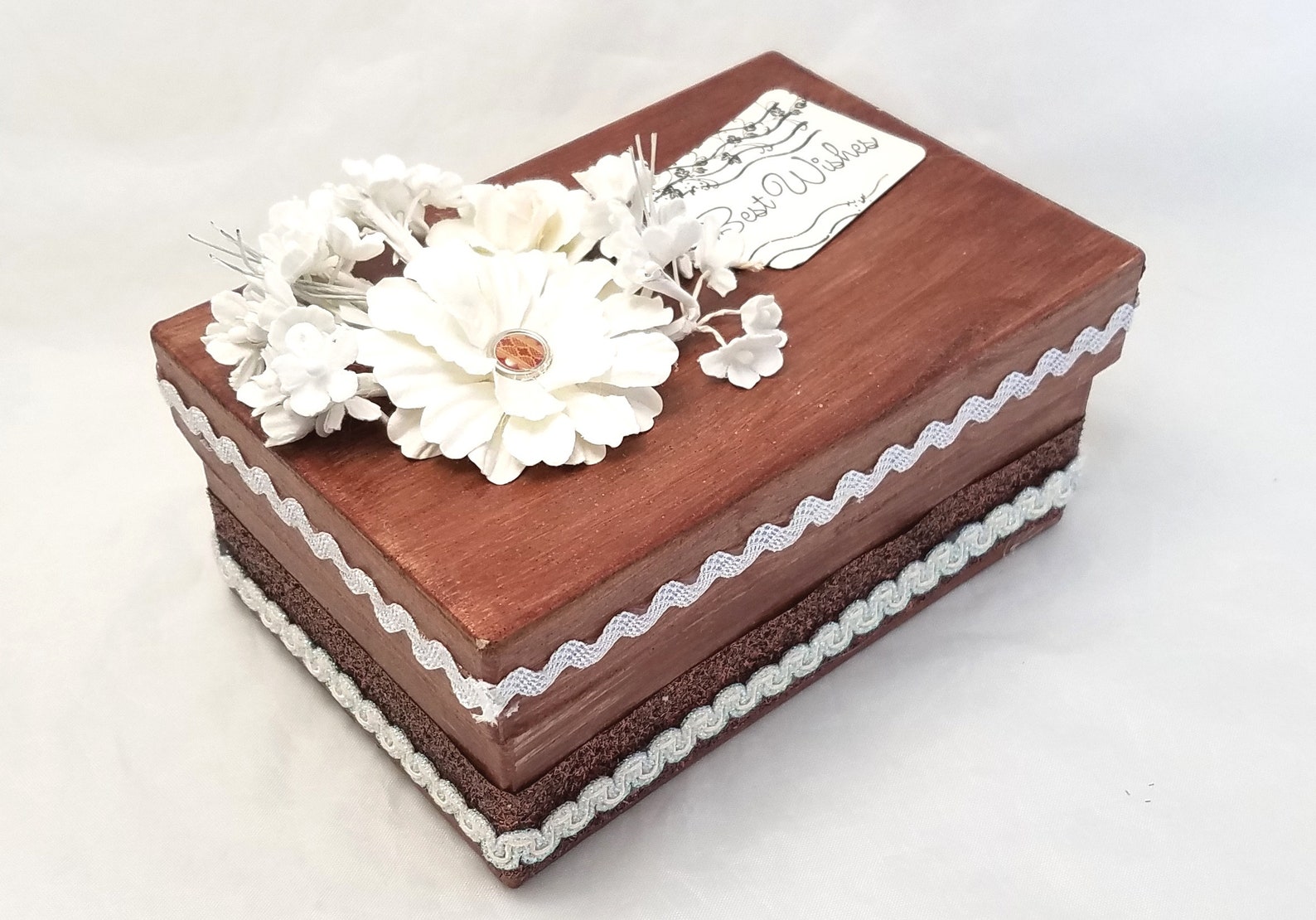 Rustic Brown and White Box Rustic Wedding Gift Box Rustic | Etsy