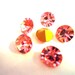 Vintage Glass Light Rose Pink Colour Round Foiled Rhinestone Chaton ...