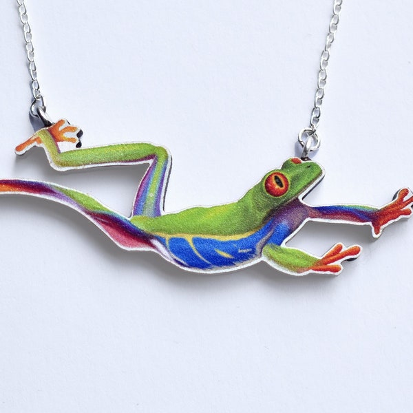Red Eyed Tree Frog Necklace - Etsy