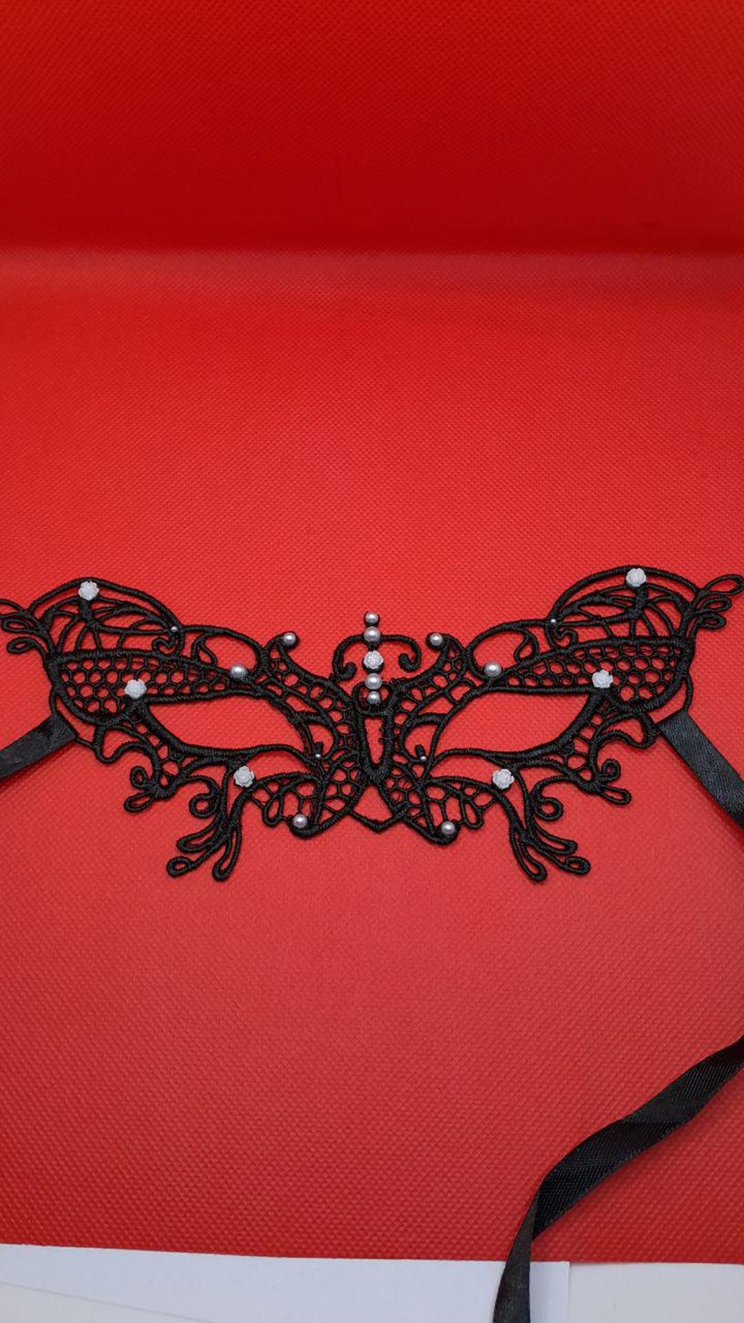 Lace Black Woman Pearlsroses Mask, Masquerade Ball Mask, Ladies Mask ...