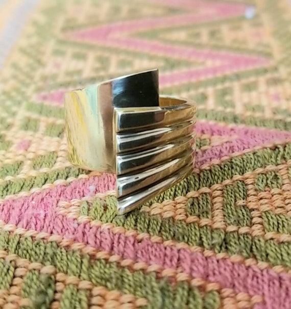 Vintage modernist ring - Gem