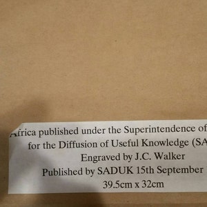 Old Map/africa Map/vintage Engraved Map of Africa, 1830's, by the ...