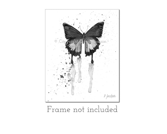 Abstract Art Black And White Butterfly