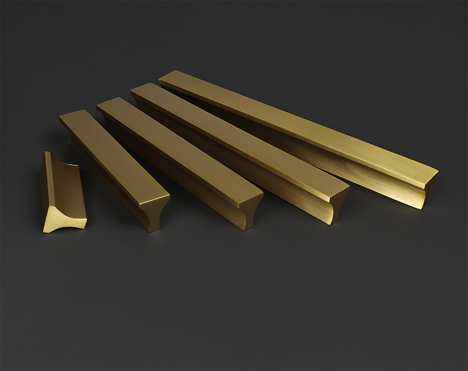 Gold Tau Grooved Brass Kitchen Cupboard Handle - Etsy