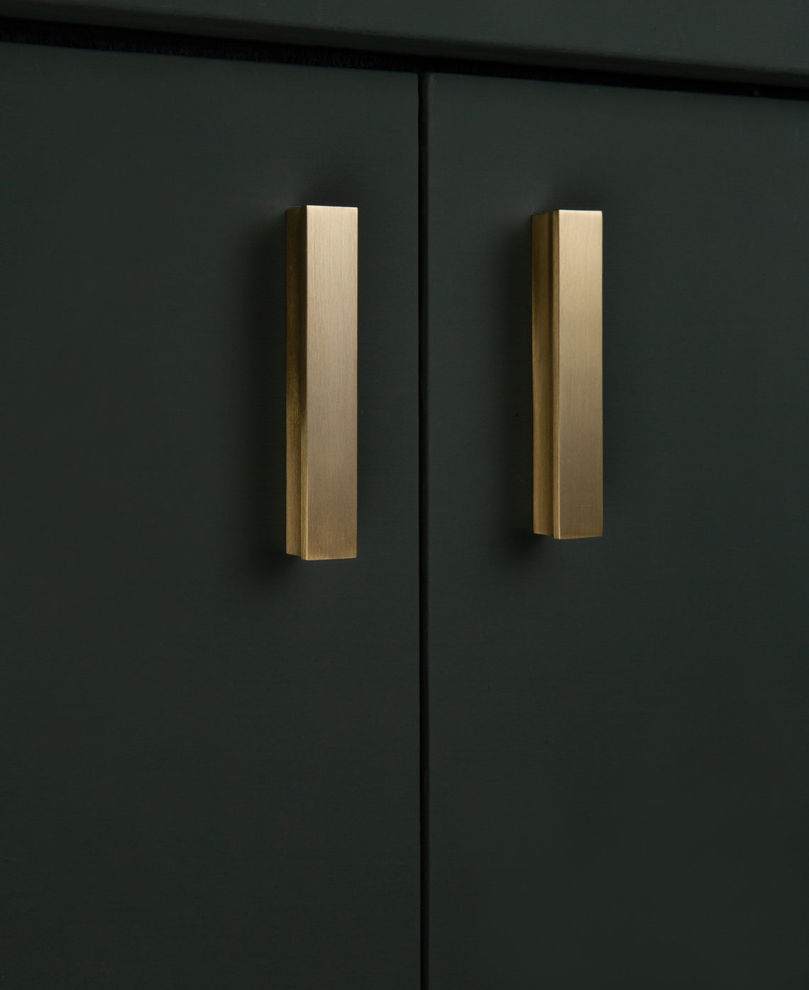Gold Tau Grooved Brass Kitchen Cupboard Handle - Etsy
