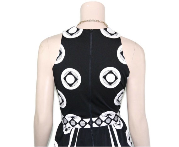 1960s 1970s black white mod geometric dress, 60s 70s … - Gem