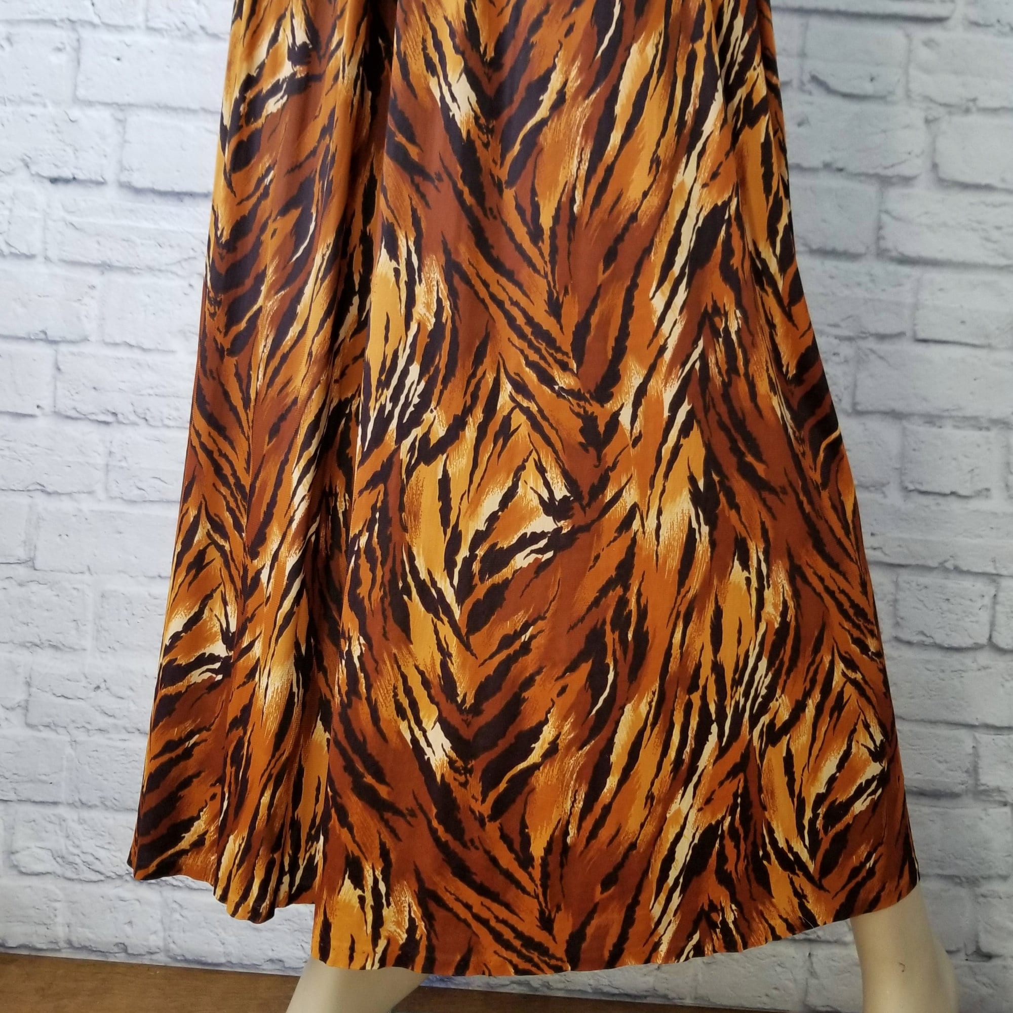 Vintage 60s 70s Tiger Animal Print Backless Palazzo Jumpsuit - Etsy