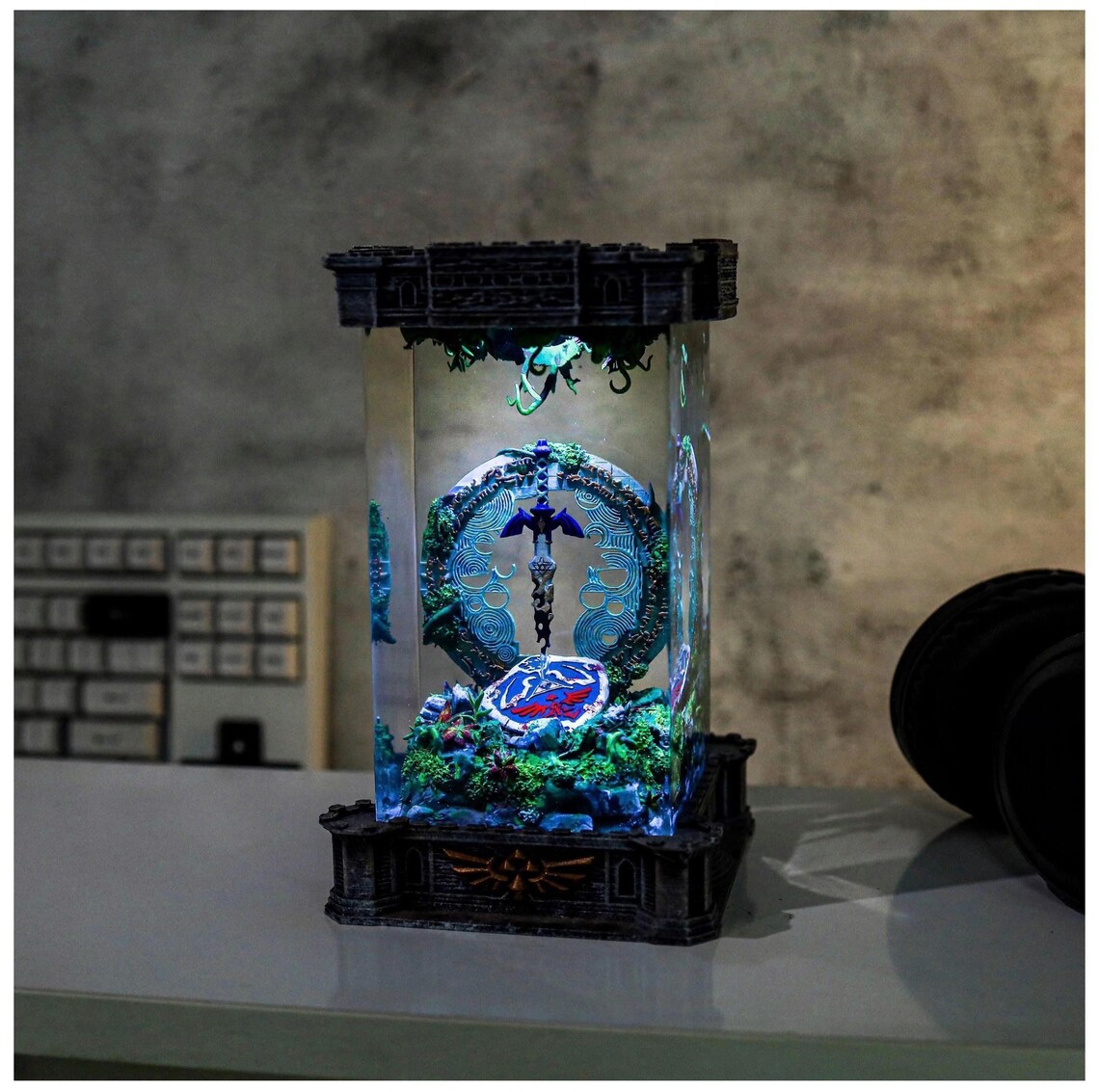 Diorama Totk Li.nk Z.eld.a Epoxy Lamp L.ink Ze.lda Night Light Link ...
