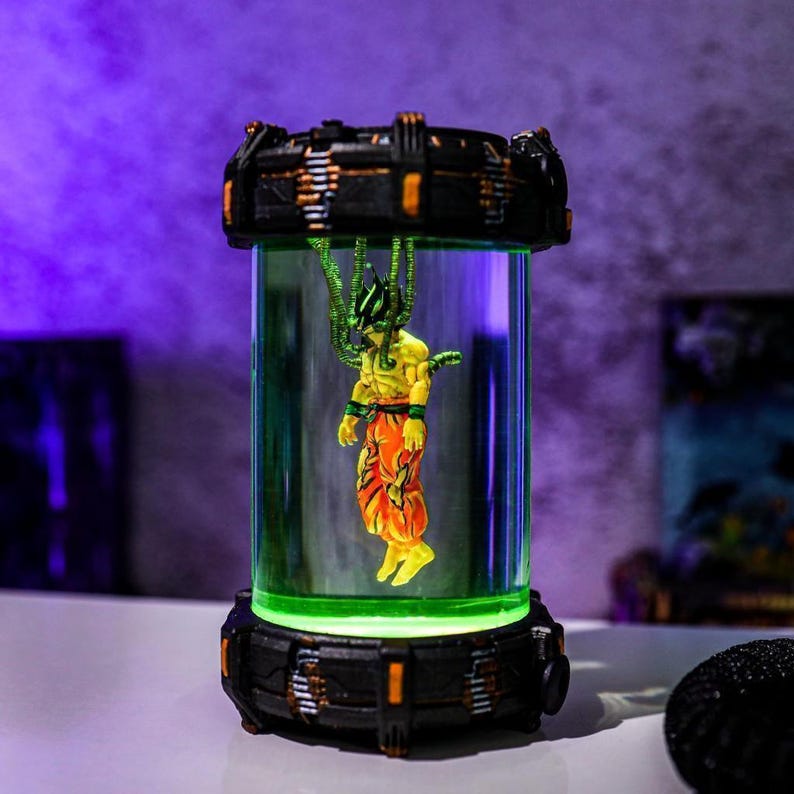 Dragon Ball Goku Healing Chamber Lamp, DBZ Anime Resin Art Night Light ...