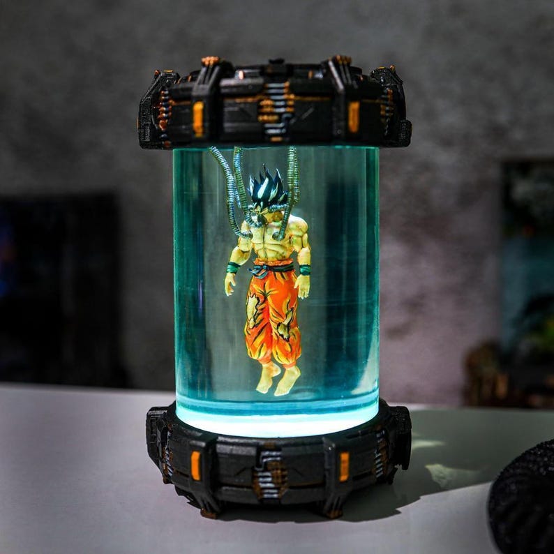 Dragon Ball Goku Healing Chamber Lamp, DBZ Anime Resin Art Night Light ...