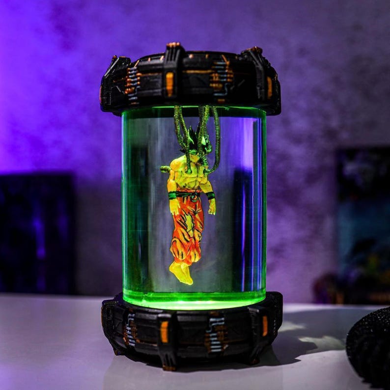 Dragon Ball Goku Healing Chamber Lamp, DBZ Anime Resin Art Night Light ...