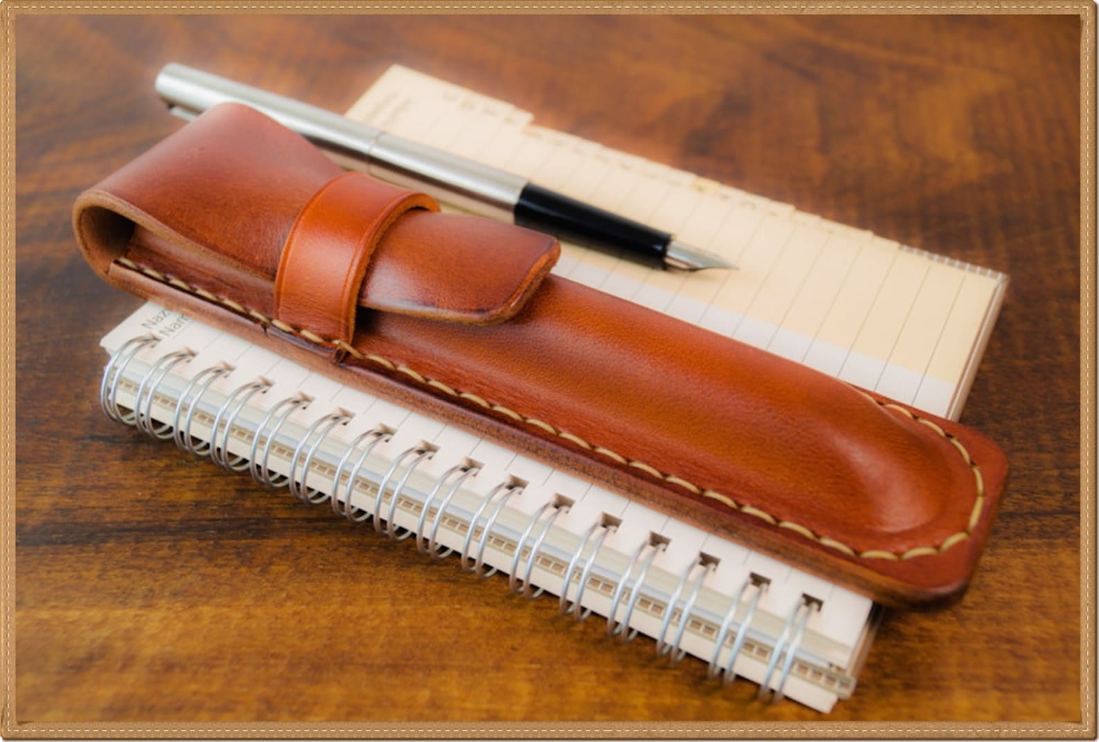 Spanish Brown Leather Fountain Pen or Pencil Case - Etsy