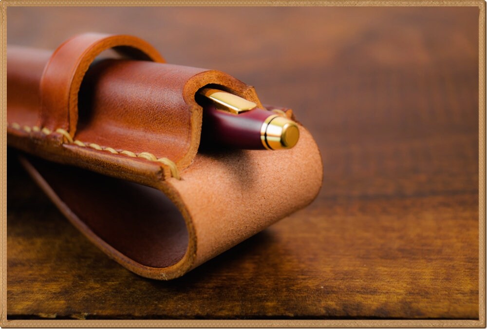 Spanish Brown Leather Fountain Pen or Pencil Case - Etsy
