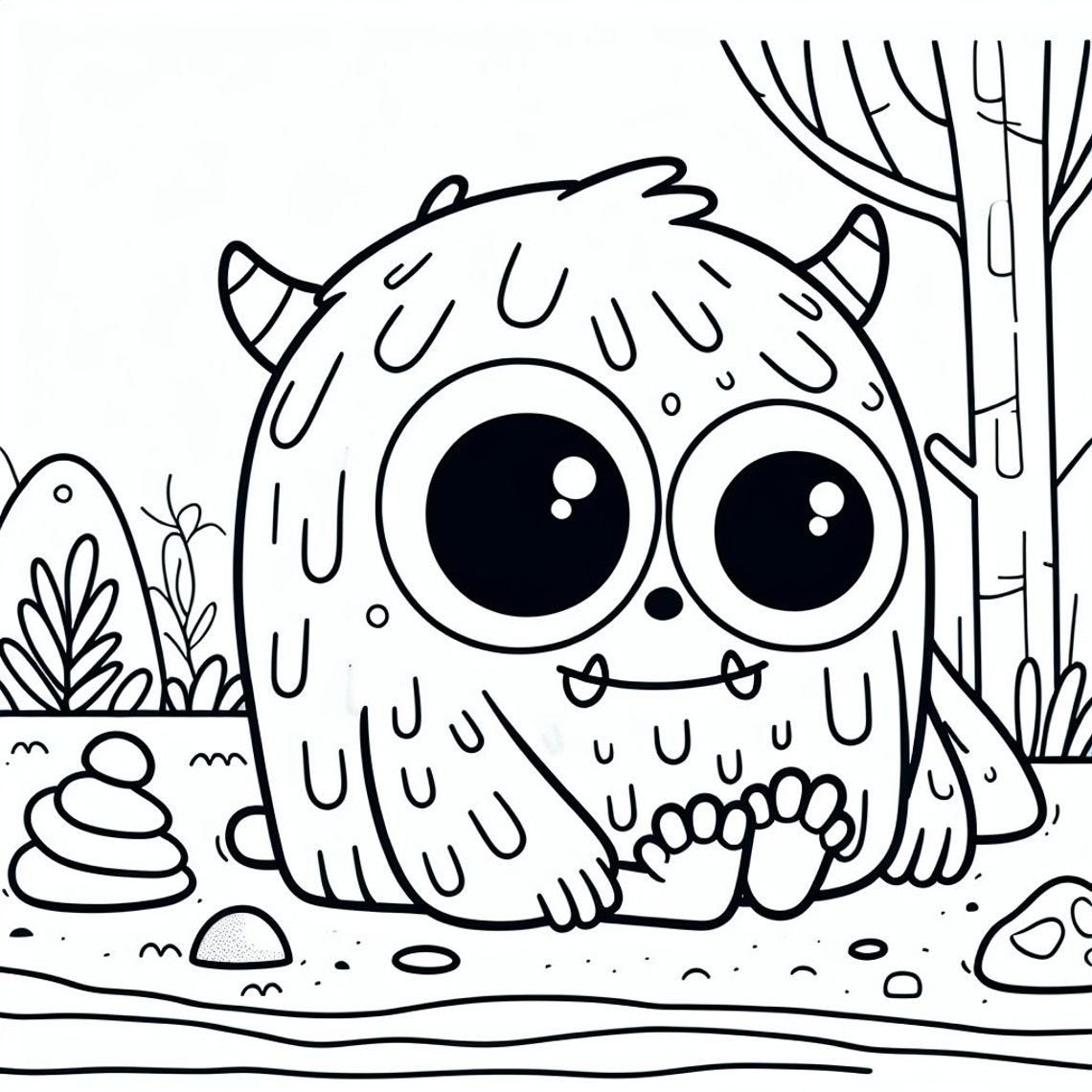 Coloring Book Monsters Adults Printable, Coloring Pages Monsters Kids ...
